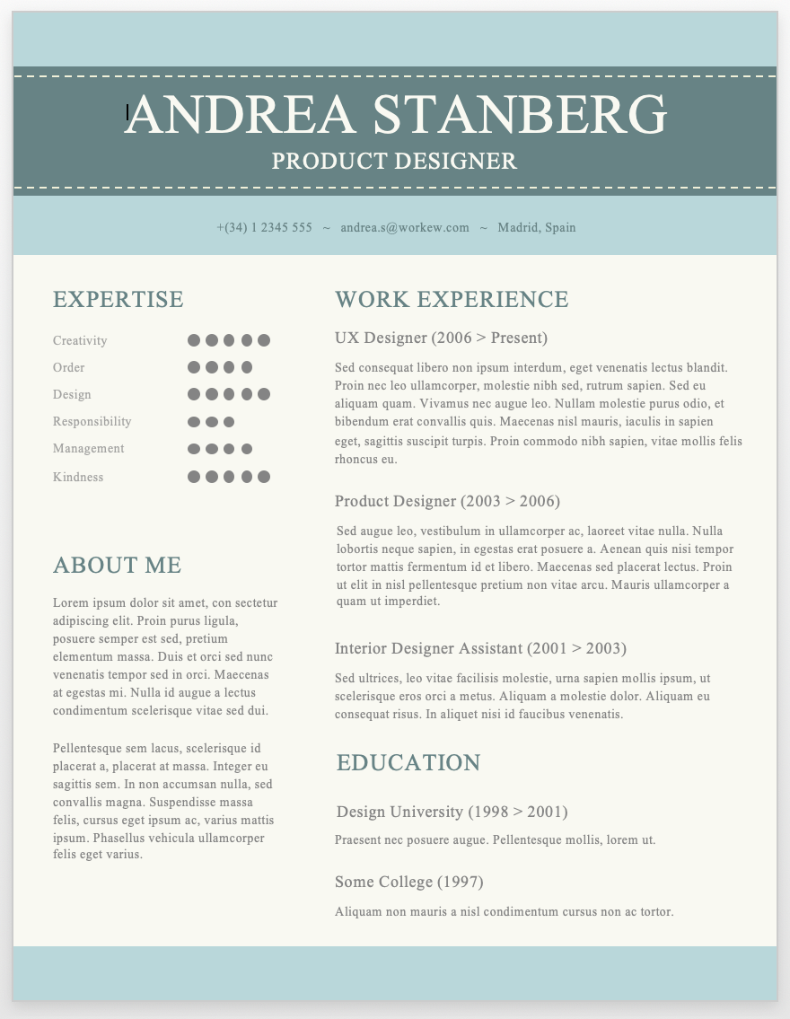 Remote Work Resume Templates Workew